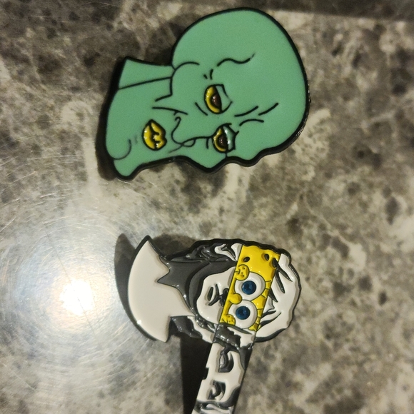 Jewelry | Fancy Squidward Fancy Statue Spongebob Enamel Pins | Poshmark